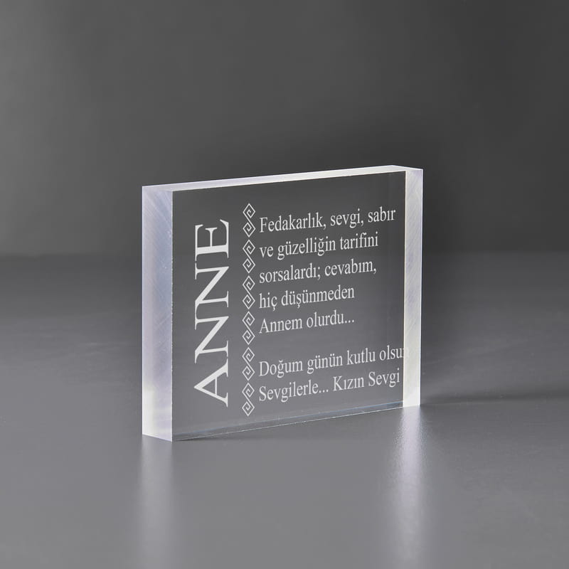 Mesajlı Plaket Anneye Hediye | Hediye Sepeti Mesajlı Plaket Anneye Hediye | Hediye Sepeti